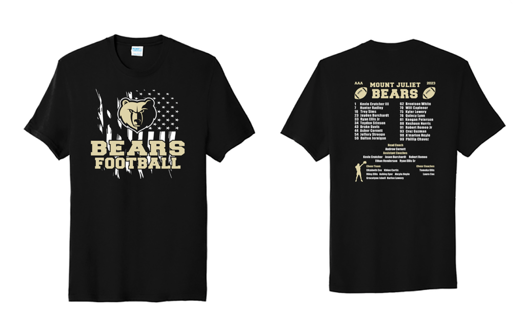 Mt. Juliet AAA Bears Bear Flag Tee – Nipper's Embroidery